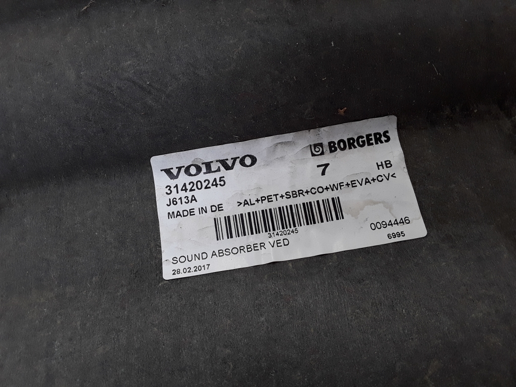 Used VOLVO V60 Sound insulation 31420245