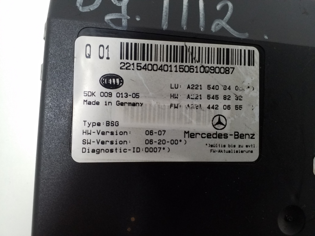 Used Mercedes Benz CL-Class Control panel A2215400401