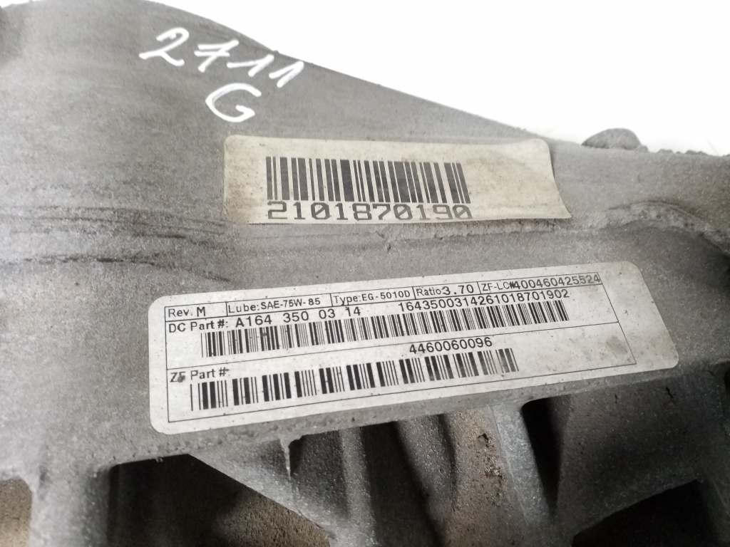 Used Mercedes Benz R-Class Rear reducer A1643500314