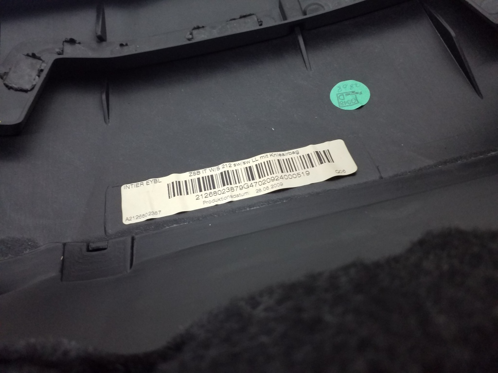 Naudotas Mercedes Benz E-Class Oro saugos pagalvės ir jos detalės