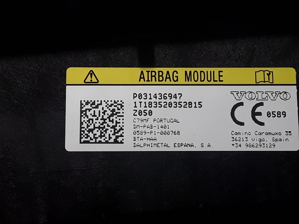 Used VOLVO XC60 Airbag passenger panels 31436946