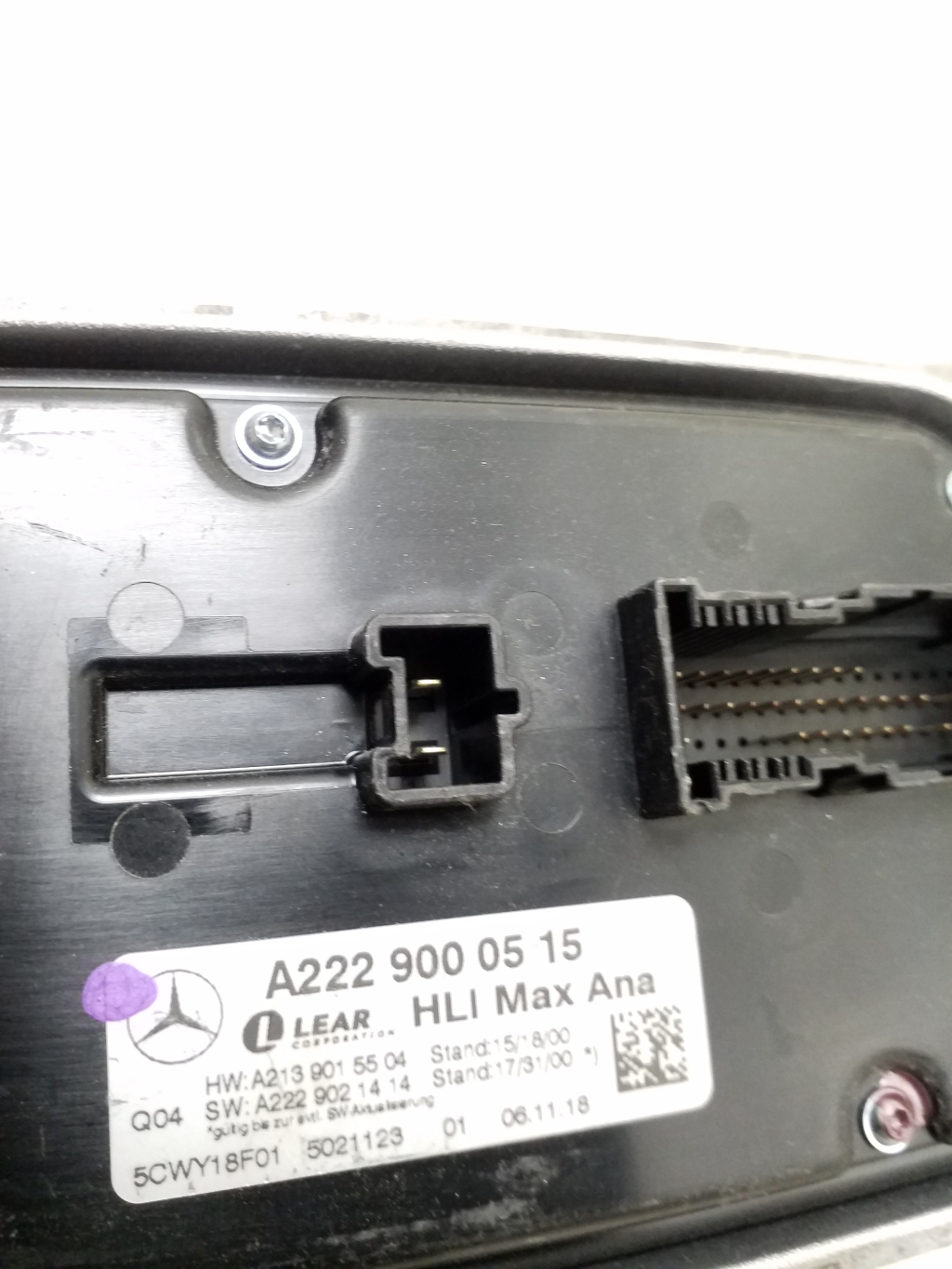 Used Mercedes Benz S-Class Control unit for xenon headlights A2229000515