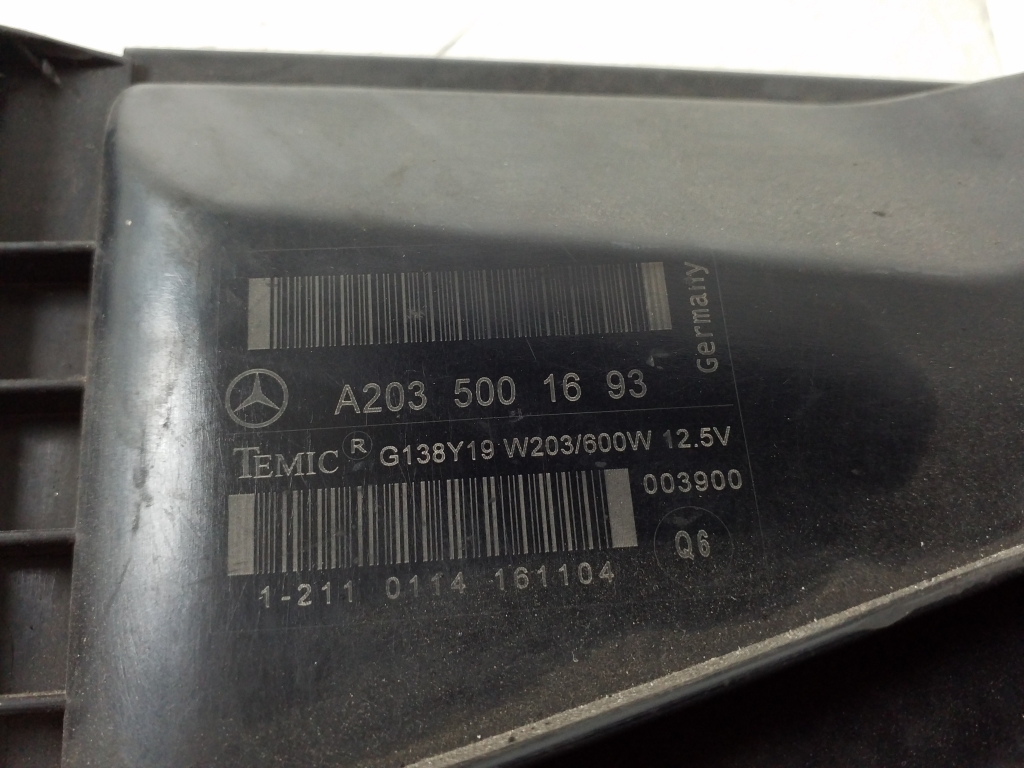 MERCEDES-BENZ CLK (C209) Engine Cooling Fan Radiator A2035001693 ...