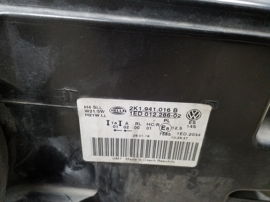 Used Volkswagen Caddy Headlights 2K1941016B