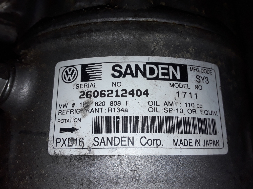 Used Seat Alhambra Air conditioner compressor 1K0820808F