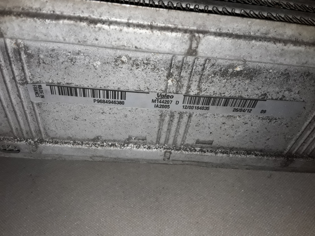 Used Peugeot 508 Intercooler radiator 9684946380