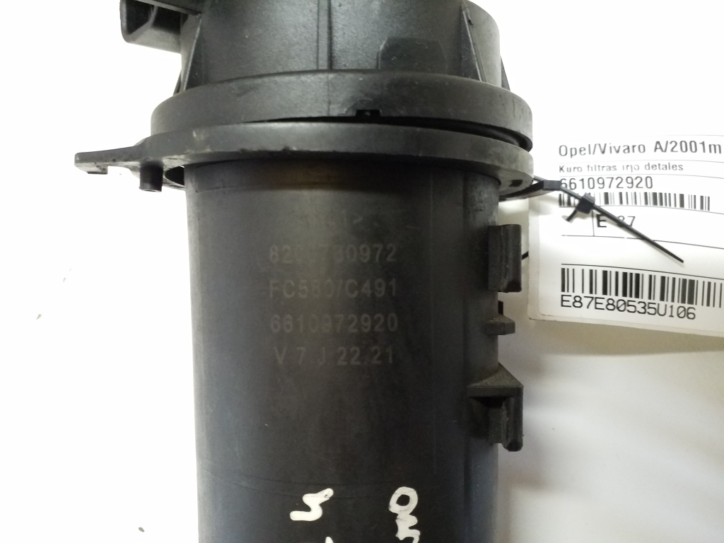 Used Opel Vivaro Fuel filter and its parts 6610972920
